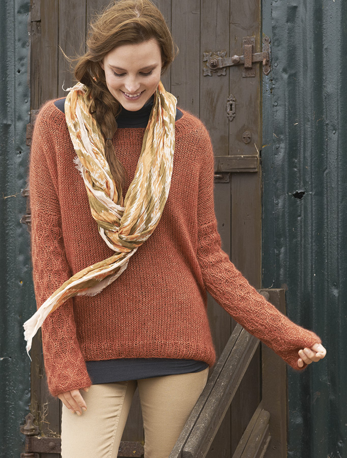 Lana Grossa OVERSIZED PULLI MIT RAUTEN Tiffany | FILATI No. 46 (Herbst/Winter 2013/14) - Modell ...